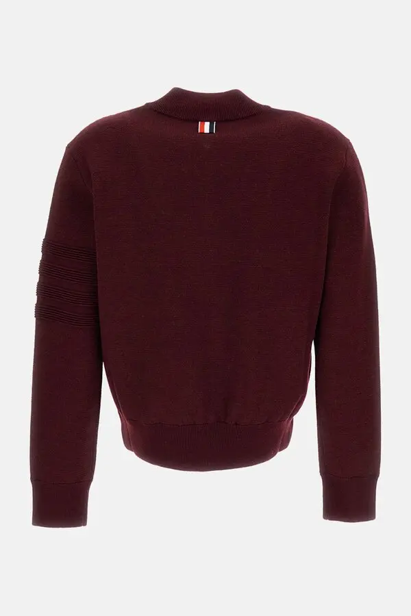 Thom Browne Bomber 4-bar In Maglia Milano E Ottoman