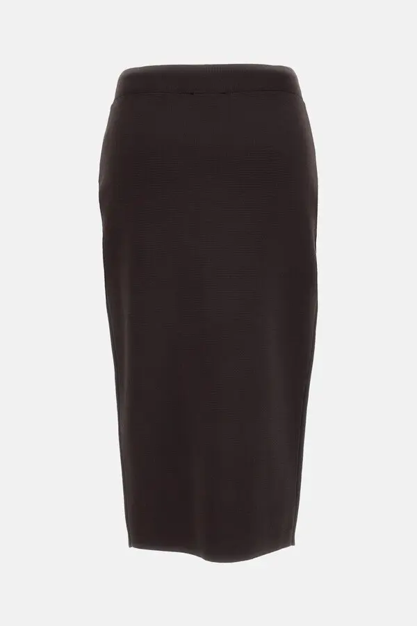 Elisabetta Franchi Gonna Midi In Maglia Con Zip