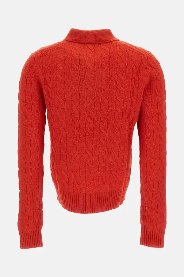 Polo Ralph Lauren Cable-knit Wool & Cashmere Sweater - Rosso