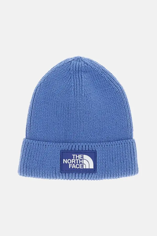 The North Face Berretto Con Risvolto E Logo Box Tnf - Azzurro