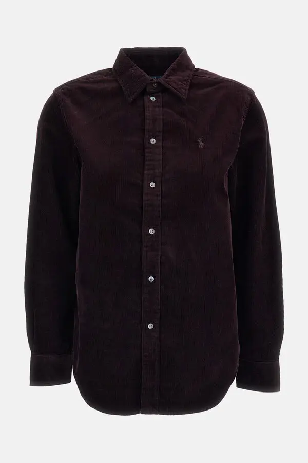 Polo Ralph Lauren Camicia In Velluto Di Cotone - Red