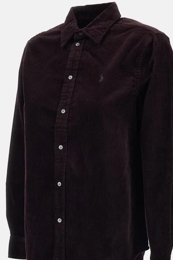 Polo Ralph Lauren Camicia In Velluto Di Cotone - Red