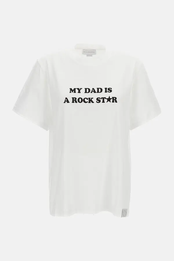 Stella McCartney Maglietta 'my Dad Is A Rockstar - Bianco