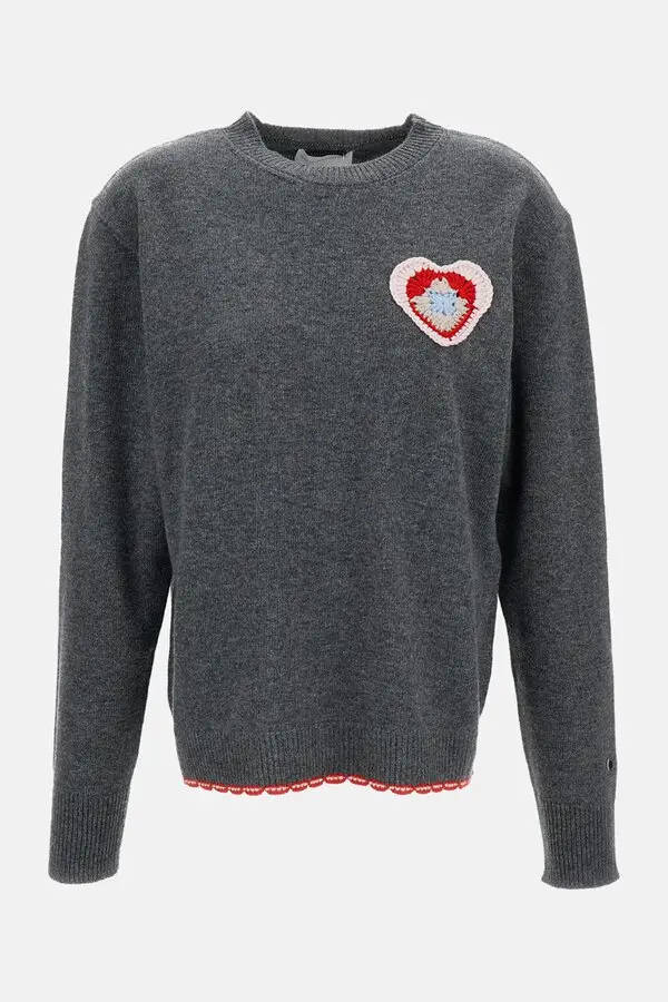 Stella McCartney Maglia In Lana Crochet Heart