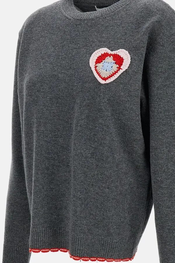 Stella McCartney Maglia In Lana Crochet Heart