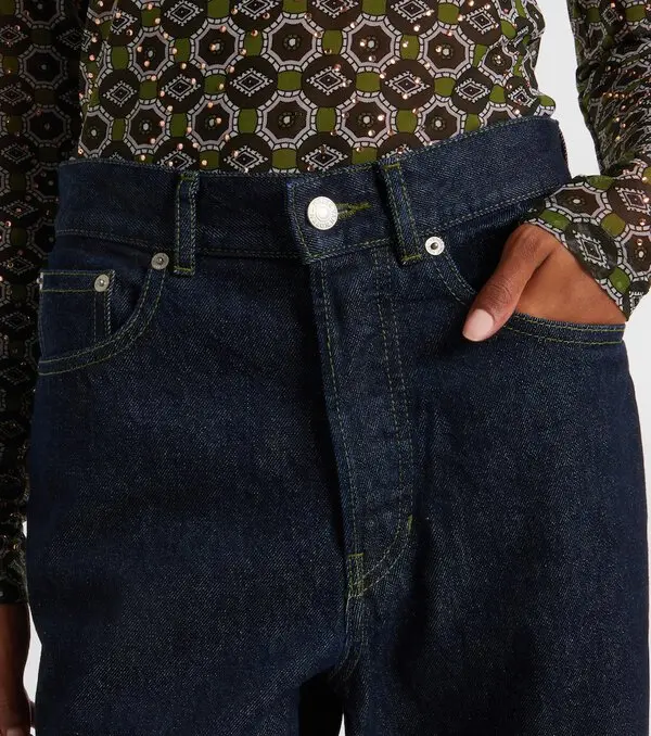Dries Van Noten High-rise Wide-leg Jeans In Indigo