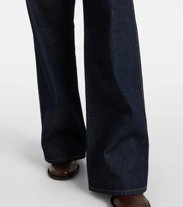 Dries Van Noten High-rise Wide-leg Jeans In Indigo