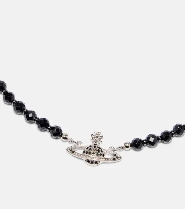 VIVIENNE WESTWOOD Messaline Embellished Choker Necklace