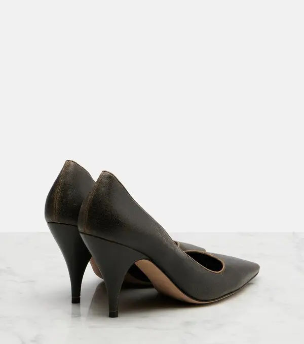 THE ROW Liisa Three Leather Pumps