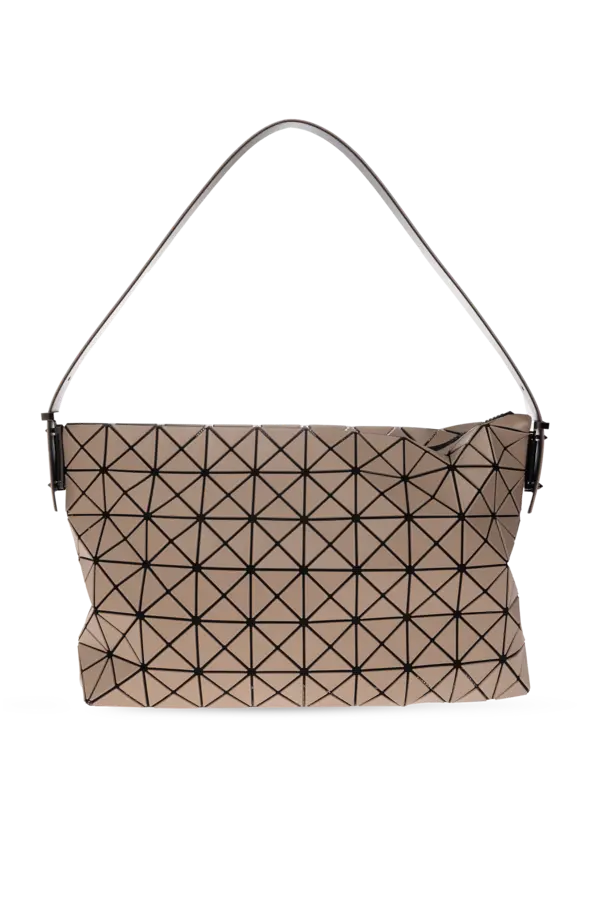 Issey Miyake Geometric Paneled Shoulder Bag - Beige