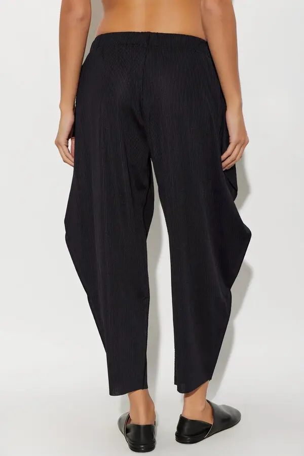 Issey Miyake Wide-leg Pleated Trousers