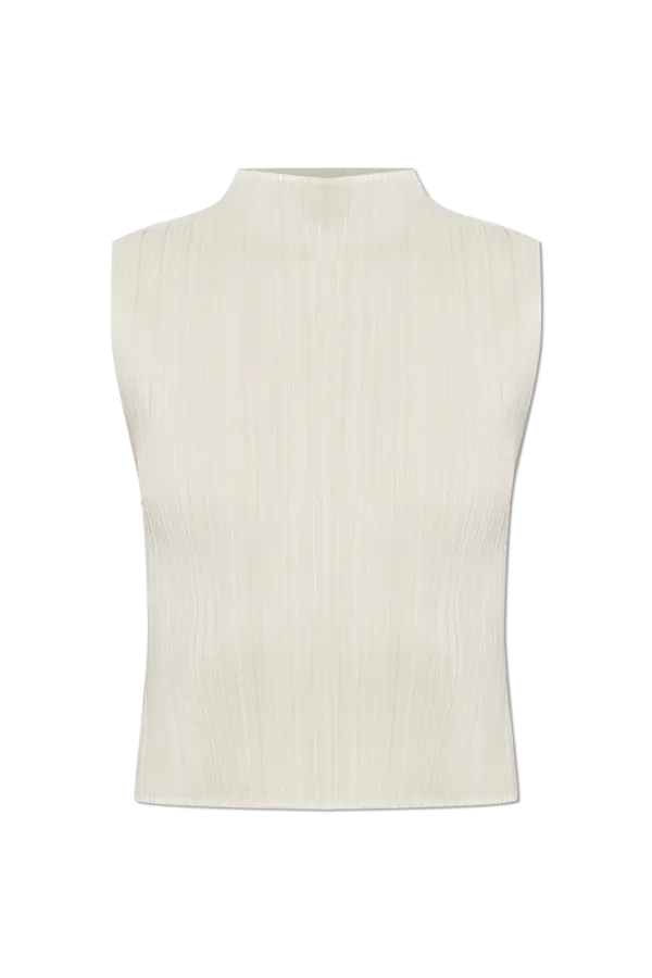 Issey Miyake Pleated Top - Cream