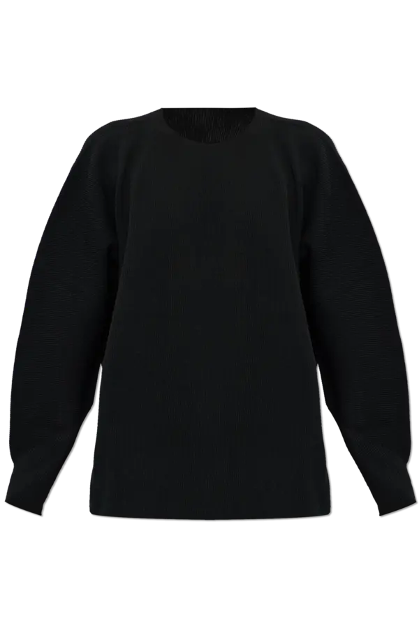 Issey Miyake Pleated Sweater - Black