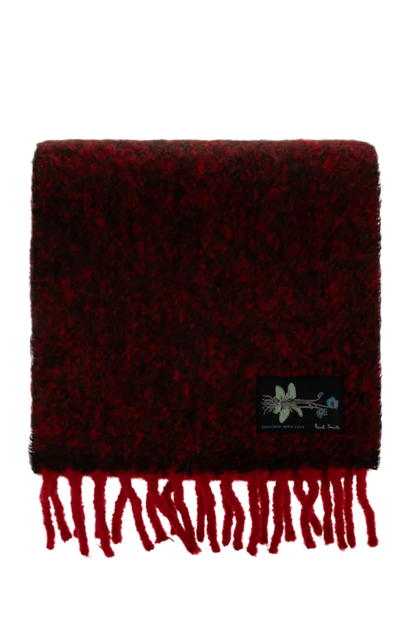 Paul Smith Scarf With Sewn-in Logo - Red