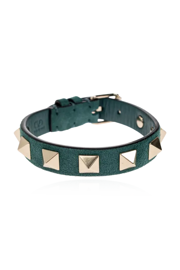 Valentino Garavani Suede Bracelet With Studs
