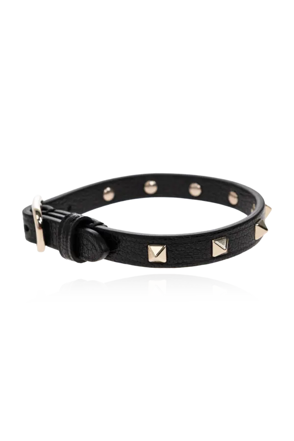 Valentino Garavani Leather Bracelet With Studs