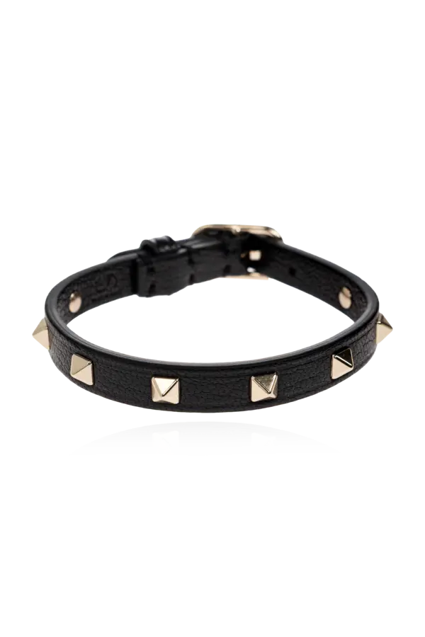 Valentino Garavani Leather Bracelet With Studs