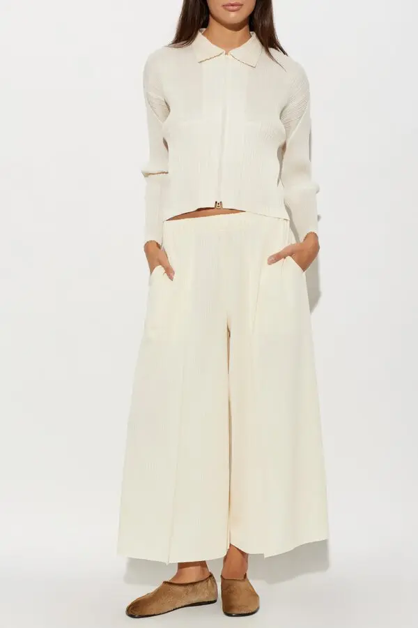 Issey Miyake Wide-leg Pleated Trousers