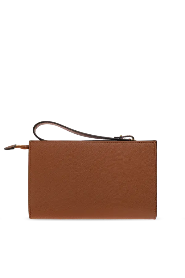 Valentino Garavani Leather Clutch With Embossed Logo