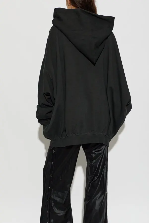 Rick Owens Sweatshirt With Asymmetric Zipper