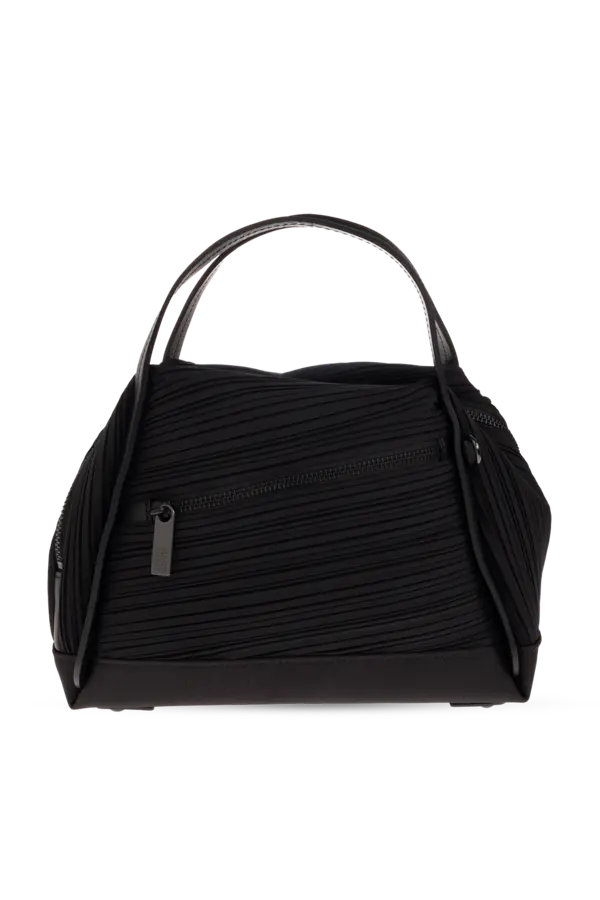 Issey Miyake Textured Pleated Handheld Bag - Black