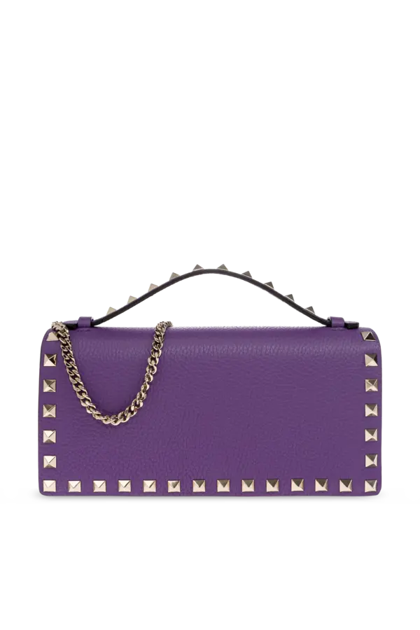 Valentino Garavani Leather Bag With Studs - Purple
