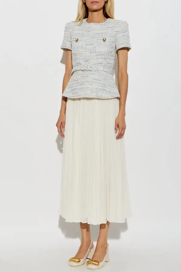 SELF-PORTRAIT Chiffon Bouclé Dress