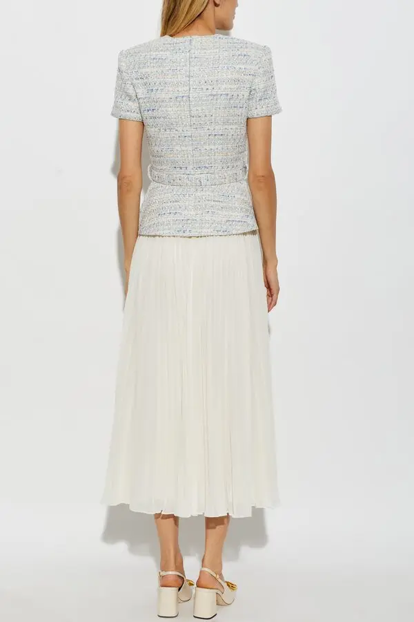 SELF-PORTRAIT Chiffon Bouclé Dress
