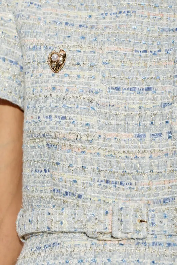 SELF-PORTRAIT Chiffon Bouclé Dress