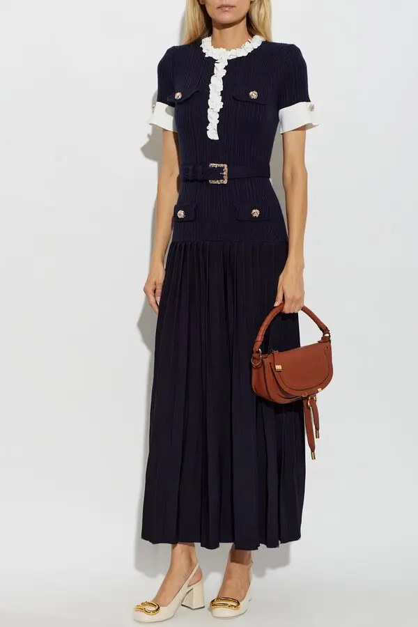 SELF-PORTRAIT Knit Dress With Embellishment