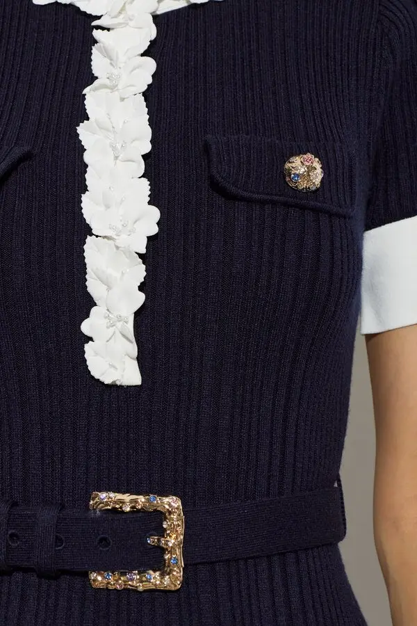SELF-PORTRAIT Knit Dress With Embellishment