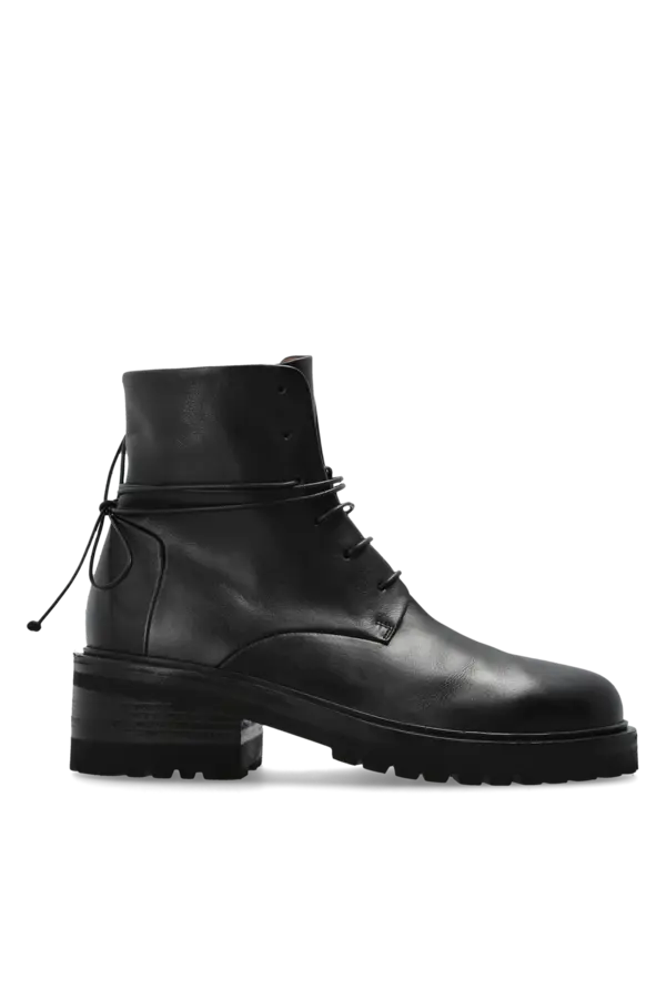 Marsèll Leather Lace-up Ankle Boots - Black