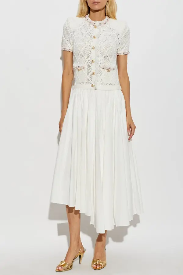 SELF-PORTRAIT Dress Made Of Cotton Knit Fabric