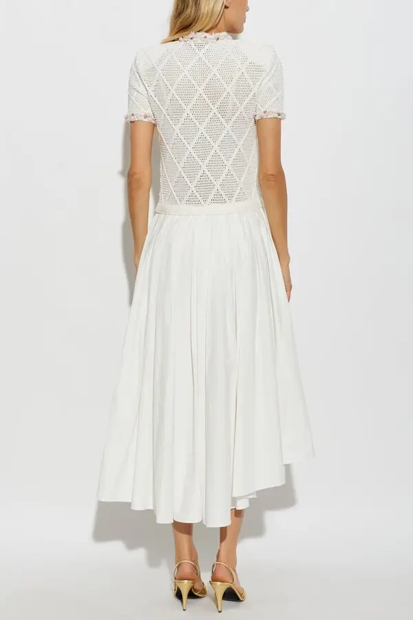 SELF-PORTRAIT Dress Made Of Cotton Knit Fabric