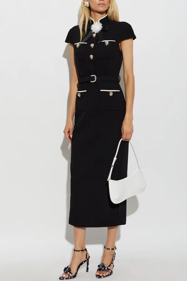 SELF-PORTRAIT Wool Dress With Embellishment