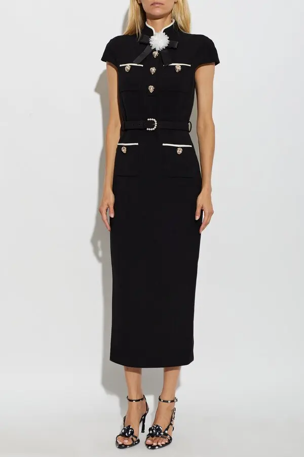 SELF-PORTRAIT Wool Dress With Embellishment