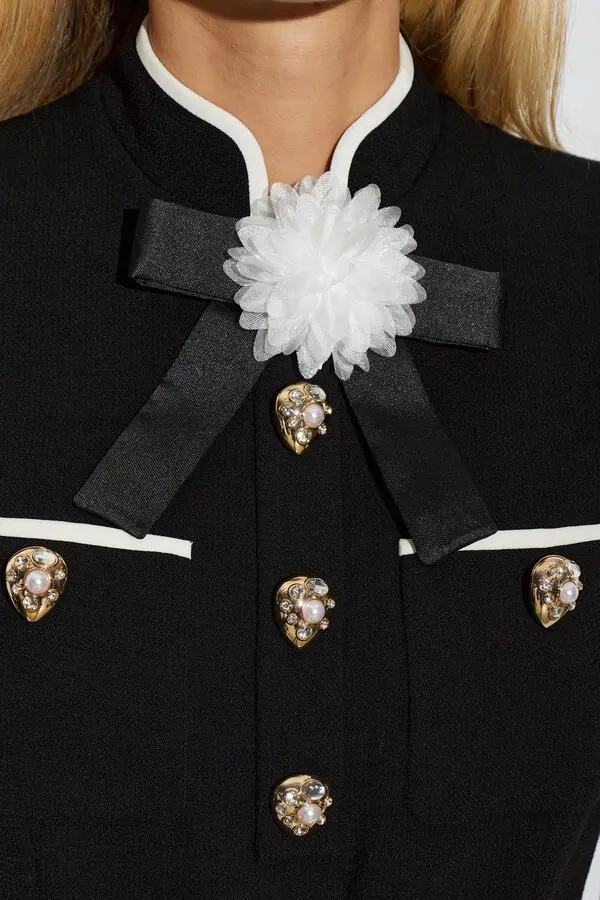 SELF-PORTRAIT Wool Dress With Embellishment