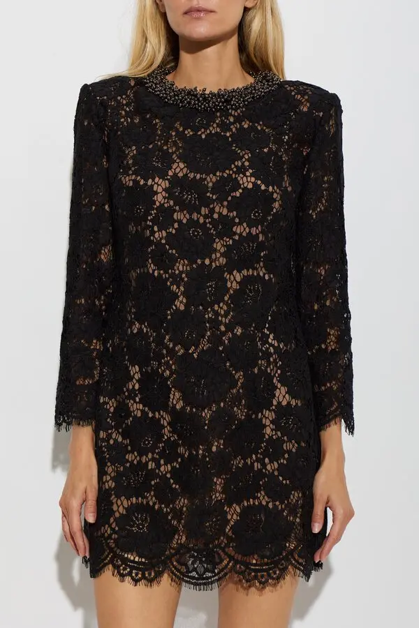 SELF-PORTRAIT Lace Dress With Long Sleeves