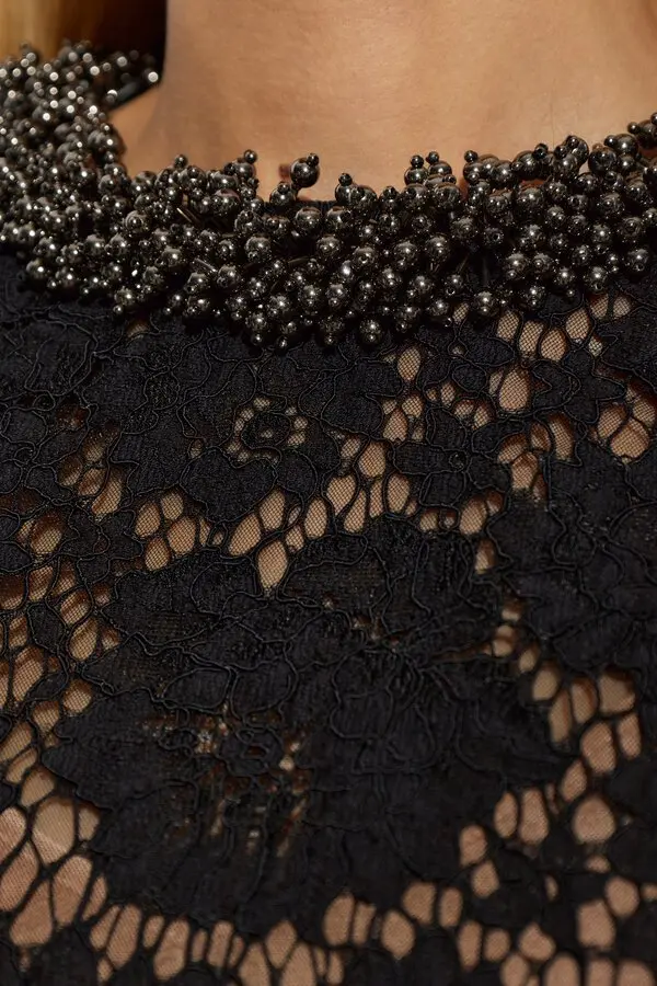 SELF-PORTRAIT Lace Dress With Long Sleeves