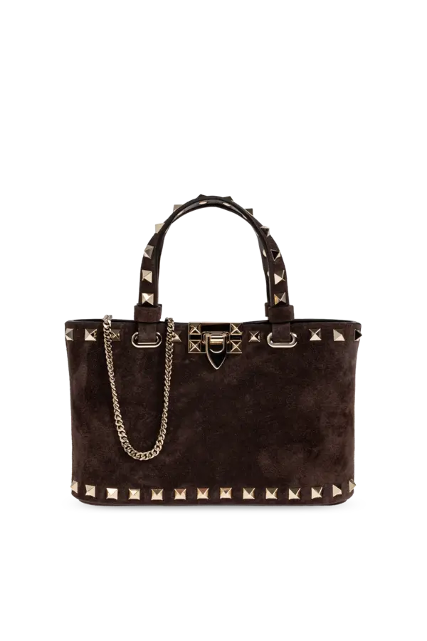 Valentino Garavani Suede Bag With Studs - Brown
