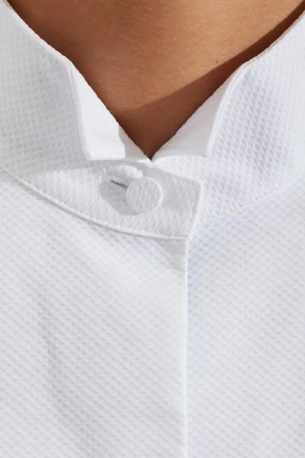 TOM FORD Striped Cotton Shirt With Contrasting Panel