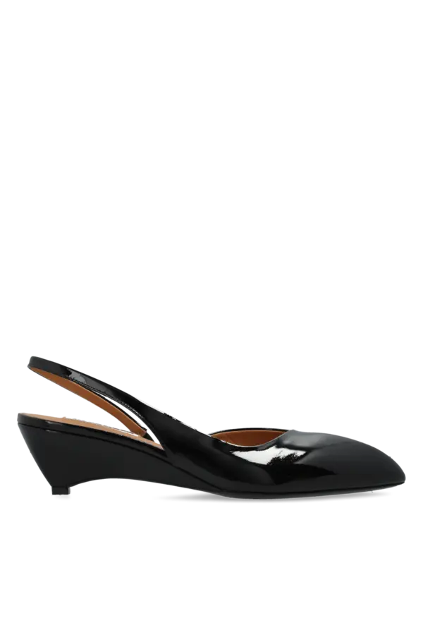 JIL SANDER Leather Wedge Shoes - Black