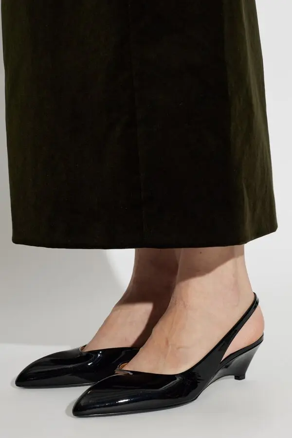 JIL SANDER Leather Wedge Shoes