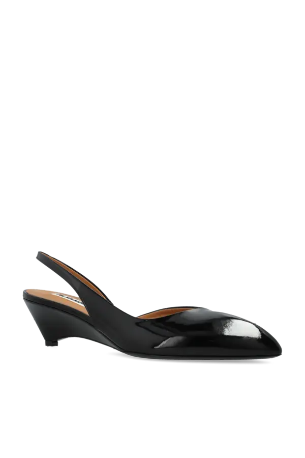 JIL SANDER Leather Wedge Shoes