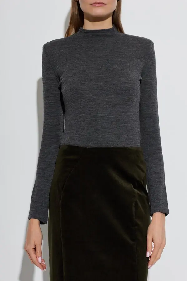 JIL SANDER Wool Bodysuit With Long Sleeves