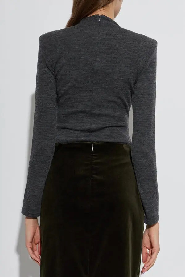 JIL SANDER Wool Bodysuit With Long Sleeves