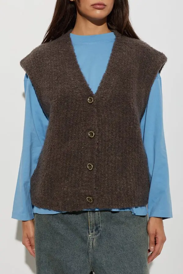 American Vintage Buttoned Vest - Brown