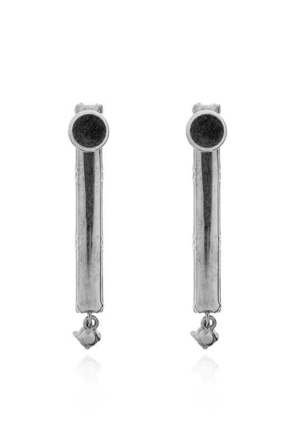 JIL SANDER Earrings With Shimmering Crystals