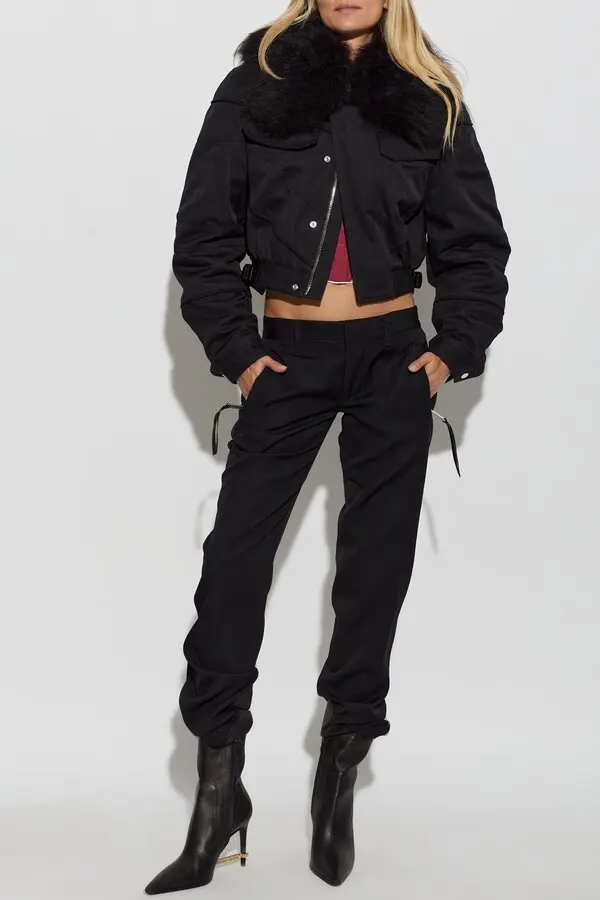 Dsquared2 Jacket With A Fur Collar