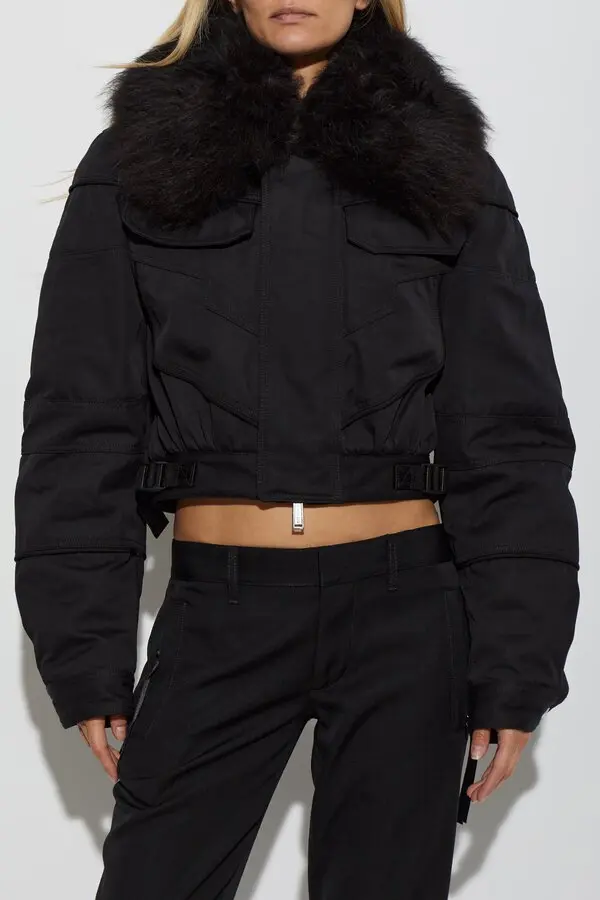 Dsquared2 Jacket With A Fur Collar